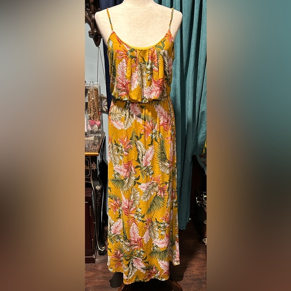 NAIF | Dresses | Naf Floral Yellow Maxi Dress | Poshmark